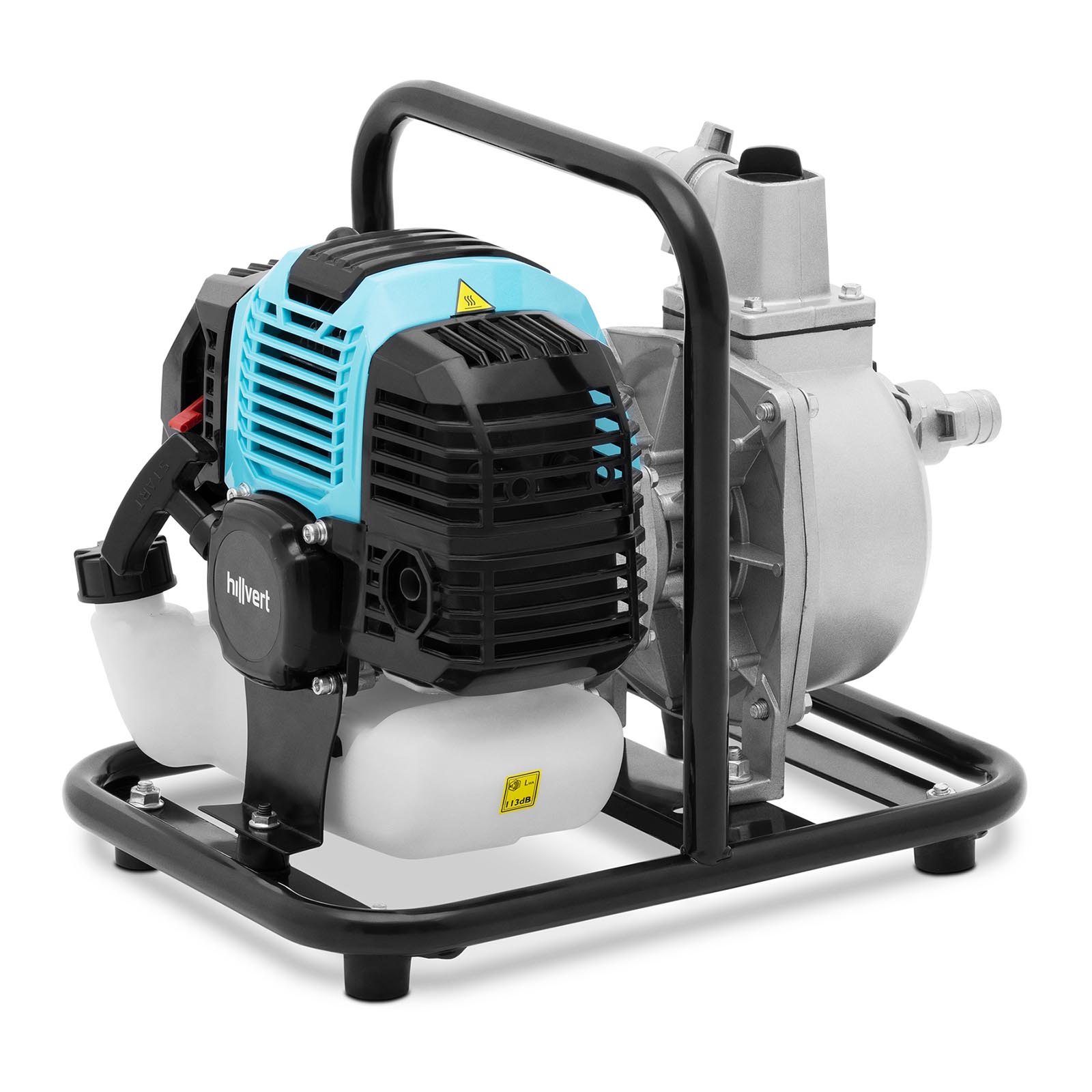 Motopompa a benzina - 1,35 kW - 10 m³/h - Con tubo piatto - 1" - 50 m ...